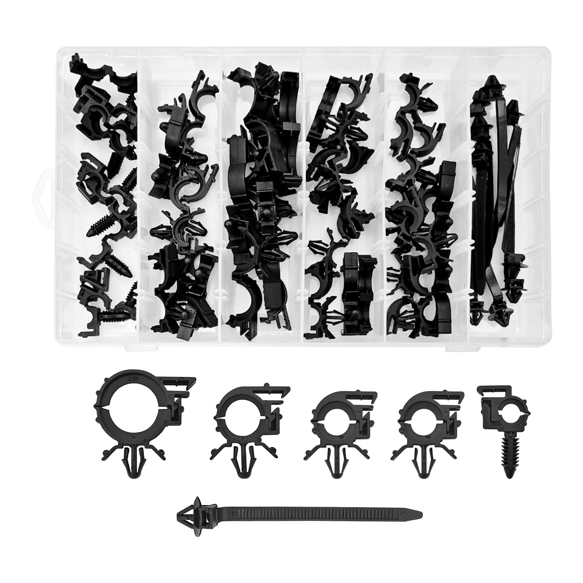 Mua 60PCS Car Wire Loom Harness Routing Clips Assortment, 6 Different ...