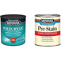 Minwax 622224444 Polycrylic Protective Wood Finish, Clear Matte, 1 ...