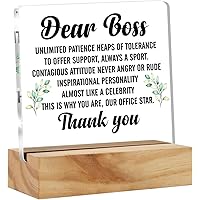 Amazon.com: Appreciation Boss Gifts for Men Women, Dear Boss Thank You ...