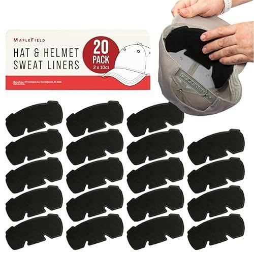 Maplefield Ultra Absorbent 3-Layer Disposable Hat & Helmet Sweat Liner ...