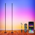 velted Corner Floor Lamp, Synced Dual Lights LED Control Floor Lamp RGB ...