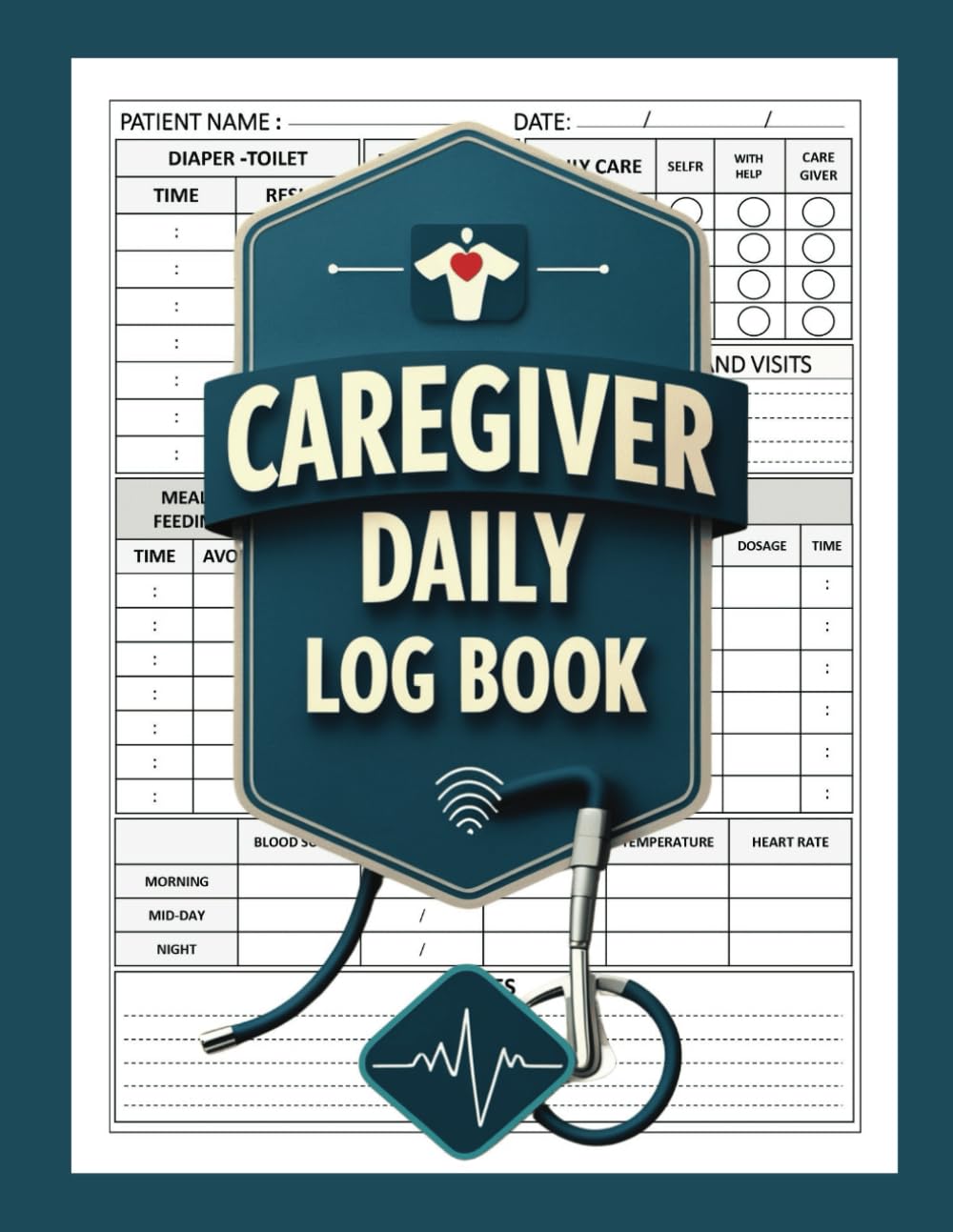 Caregiver Daily Log Book – Caregiver Daily Checklist Report Sheets, Log ...