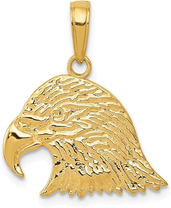Amazon.com: 14k Eagle Head Pendant, 14 kt Yellow Gold: Other: Jewelry