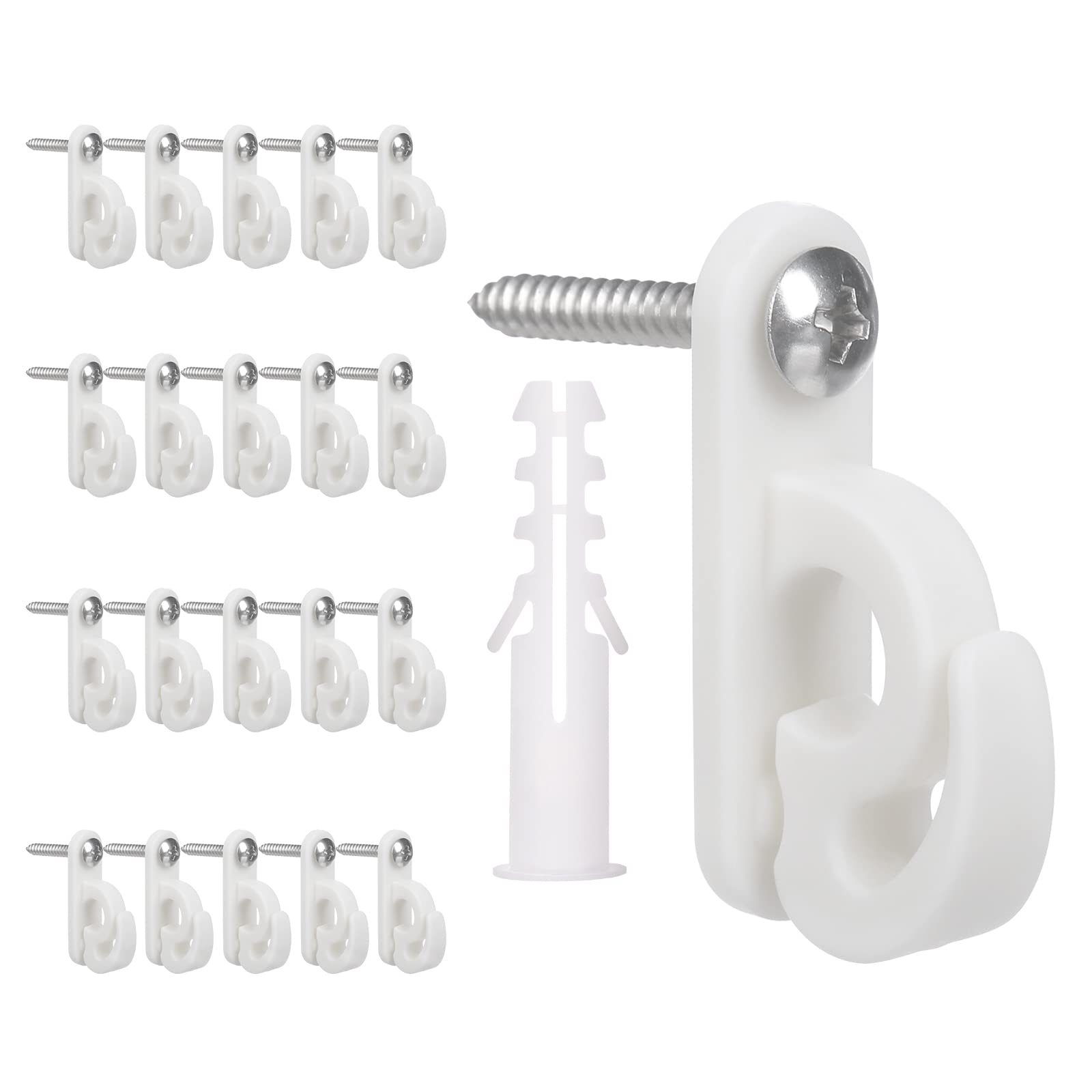 Hap Fung Light Clips Hanger Hooks for Outdoor String Lights,Screw Hooks ...