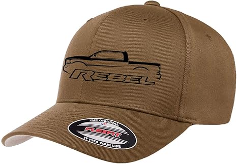 Dodge Ram Rebel Pickup Truck Outline Design Flexfit 6277 Athletic ...