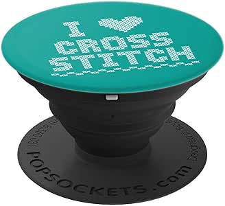Amazon.com: Cross Stitch Teal Pop Socket Gift for Women Turquoise Grip