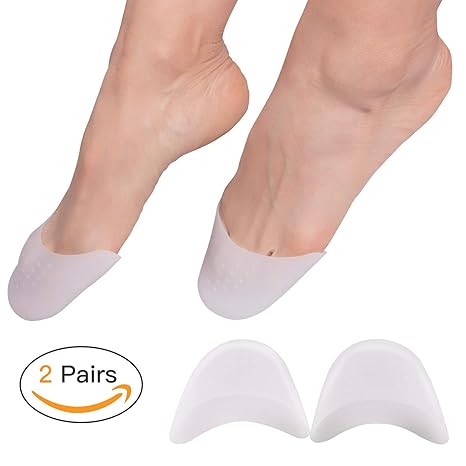 2 Pairs Soft Silicone Gel Toe Protectors Covers Faireach Toe Caps ...