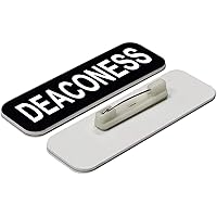 Amazon.com: Deacon 1 x 3 Name Tag, Black (10 Pack) : Office Products