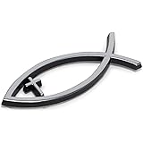 Amazon.com: Jesus Script Fish Christian Ichthus Weatherproof Large Auto ...