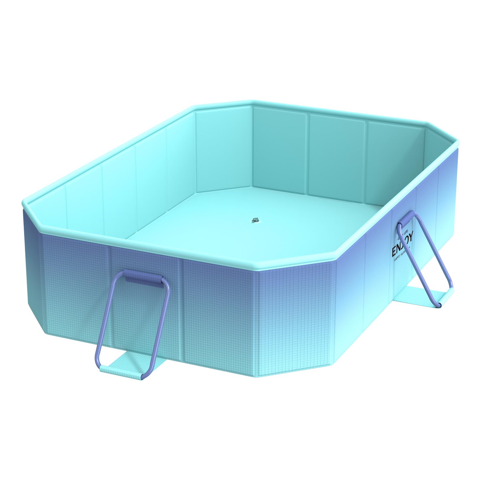 HeySplash Non-Inflatable Swimming Pool, Foldable Pool with Metal ...