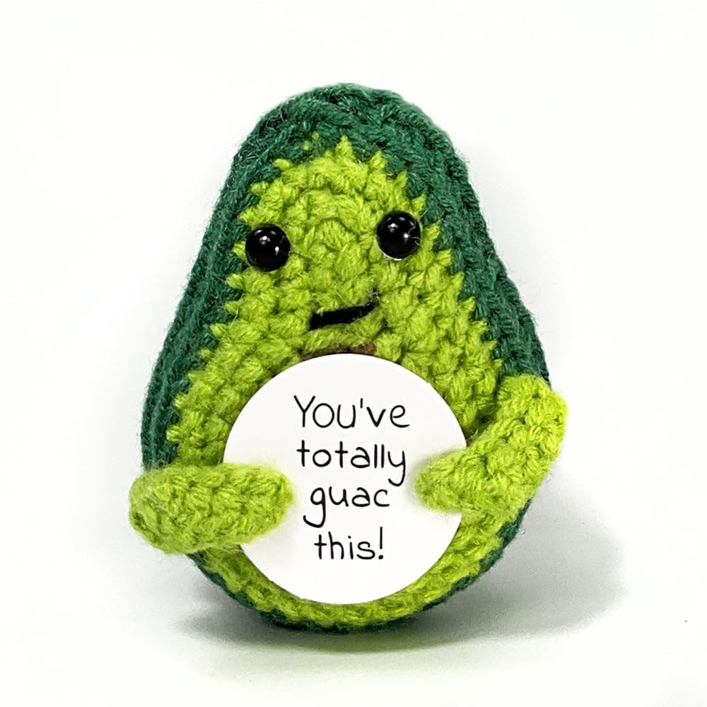 Tiny Detalles Mini Funny Positive Avocado, Funny Crochet Toys with ...