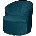 Amazon.com: ZEaink Velvet Swivel Barrel Chair Cover, Soft Round Club ...