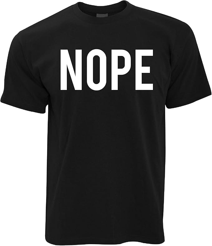 Mens Nope T Shirt Tee : Amazon.co.uk: Clothing