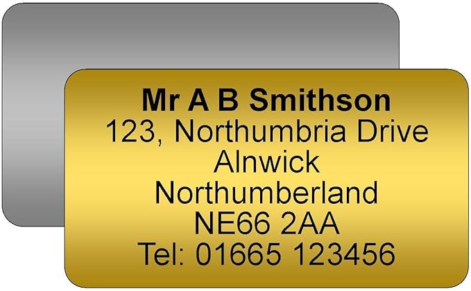 250 Xxion GOLD or SILVER Personalised Mini Self-Adhesive Address Labels ...