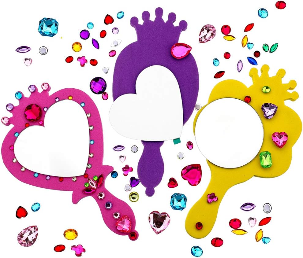 Amazon.com: RICHNESS Princess Foam Mirrors Decorate Your Own Princess ...