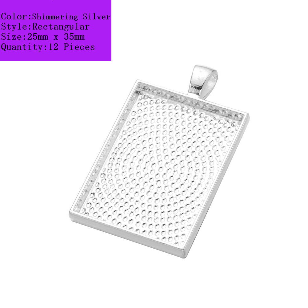 Amazon.com: AKOAK 10 Pieces 25mm X 50mm Antique Silver Rectangle ...