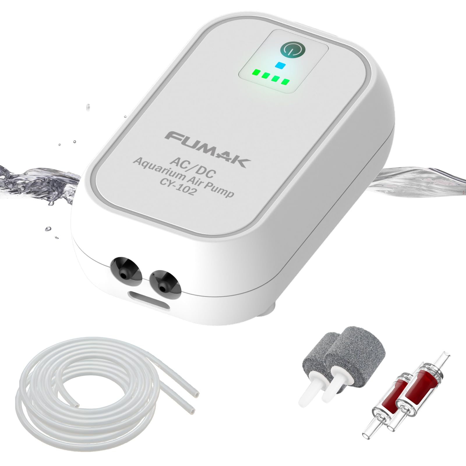 FUMAK Battery Powered Aquarium Air Pump USB Air Bubbler for Bait Bucket ...