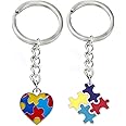 Amazon.com : Autism Awareness Keychains Products, Autism Jewelry Puzzle ...