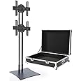 Amazon.com: Displays2go CDSTAND2BK Portable Dual TV Stand, Stationary ...