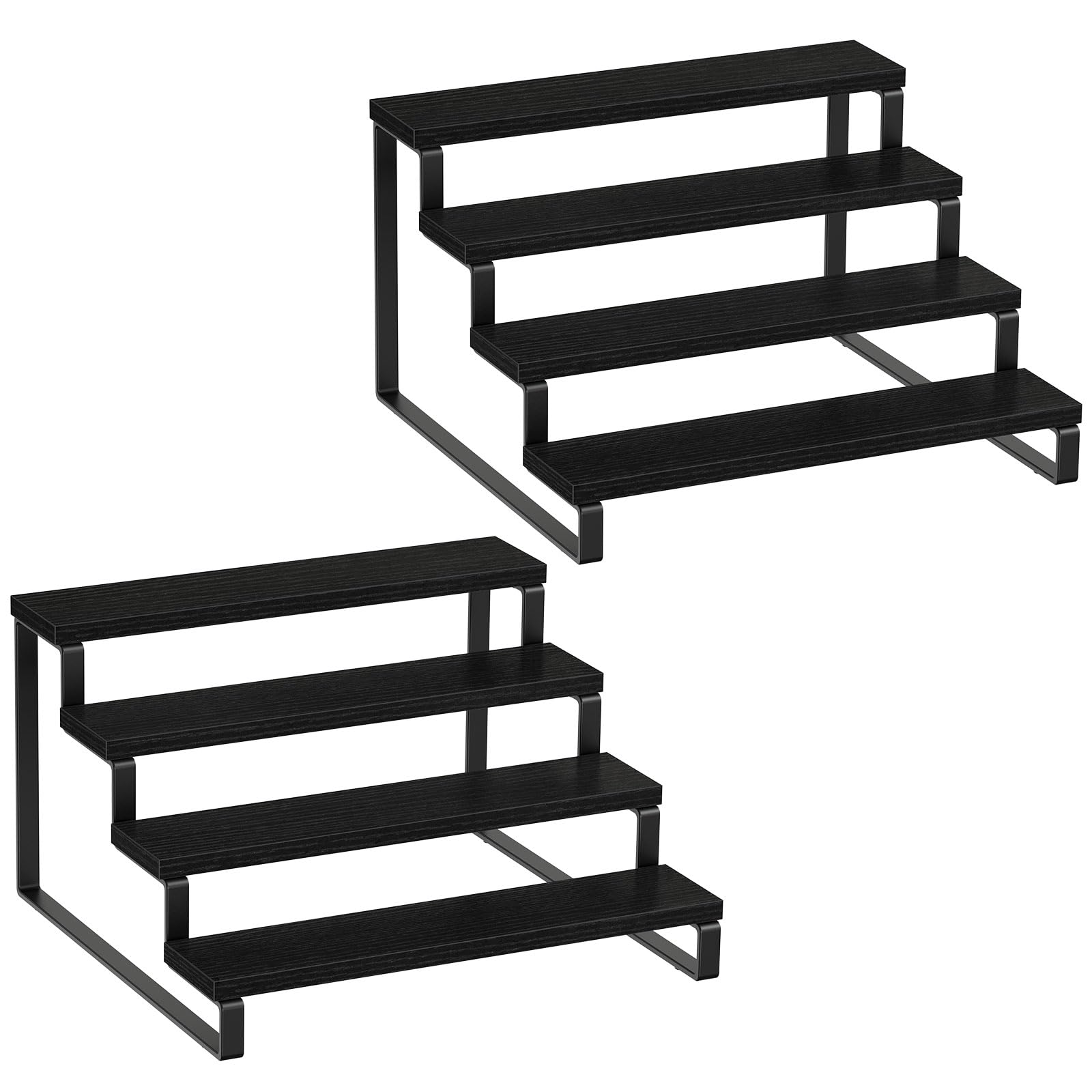 Giikin Set of 2 Wooden Display Stand Riser, 3 Tier Display Stand ...