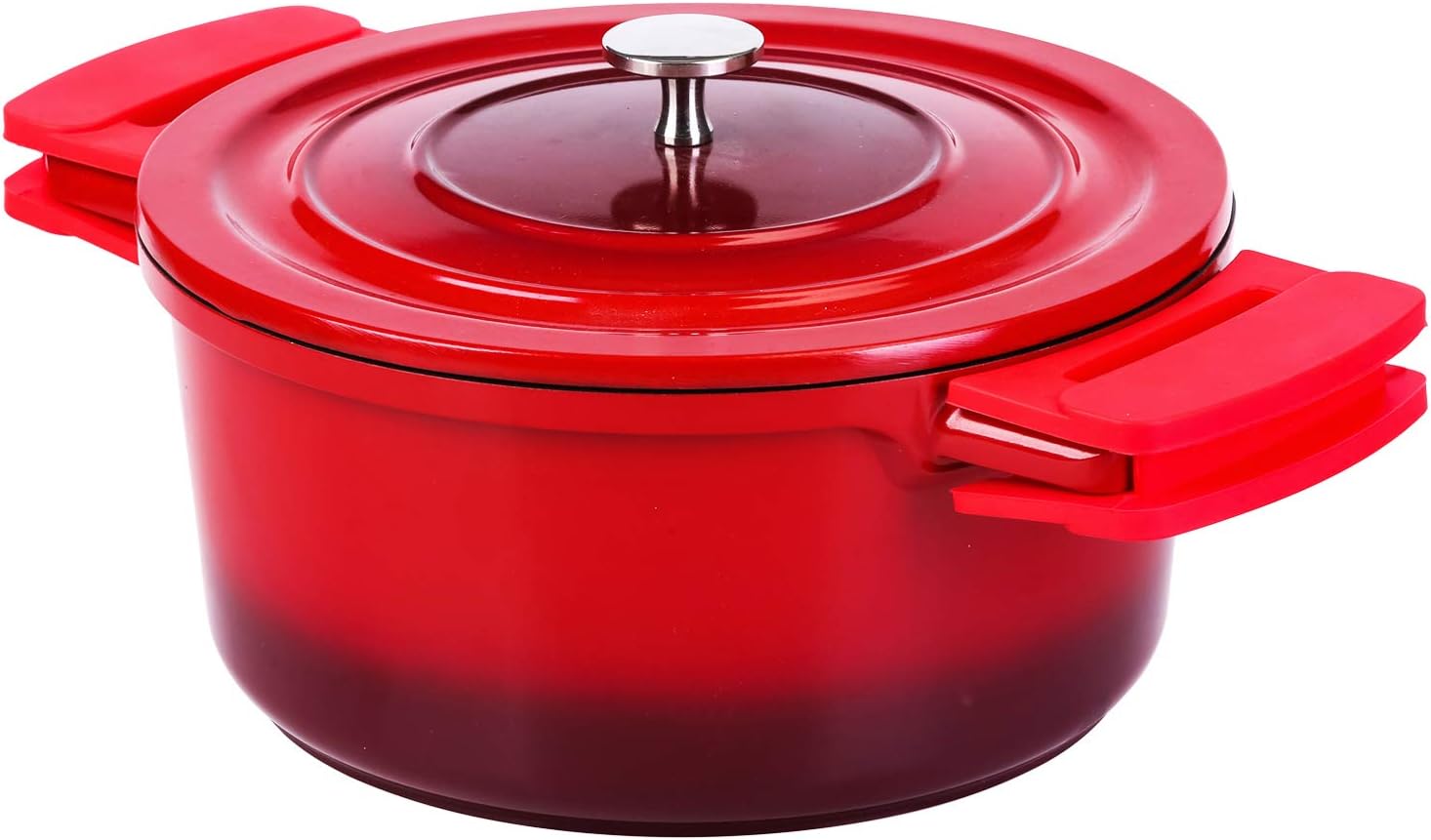 Amazon.com: Enameled Cast Aluminum Dutch Oven with Lid 4.5 Quart ...