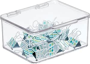 Amazon.com : mDesign Small Plastic Home Office Storage Organizer Box ...