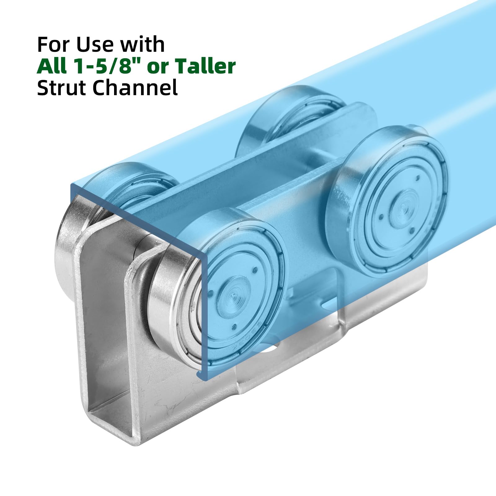 Mua 4 Wheel Trolley Assembly, Light Duty Trolley Rollers for All 1-5/8 ...