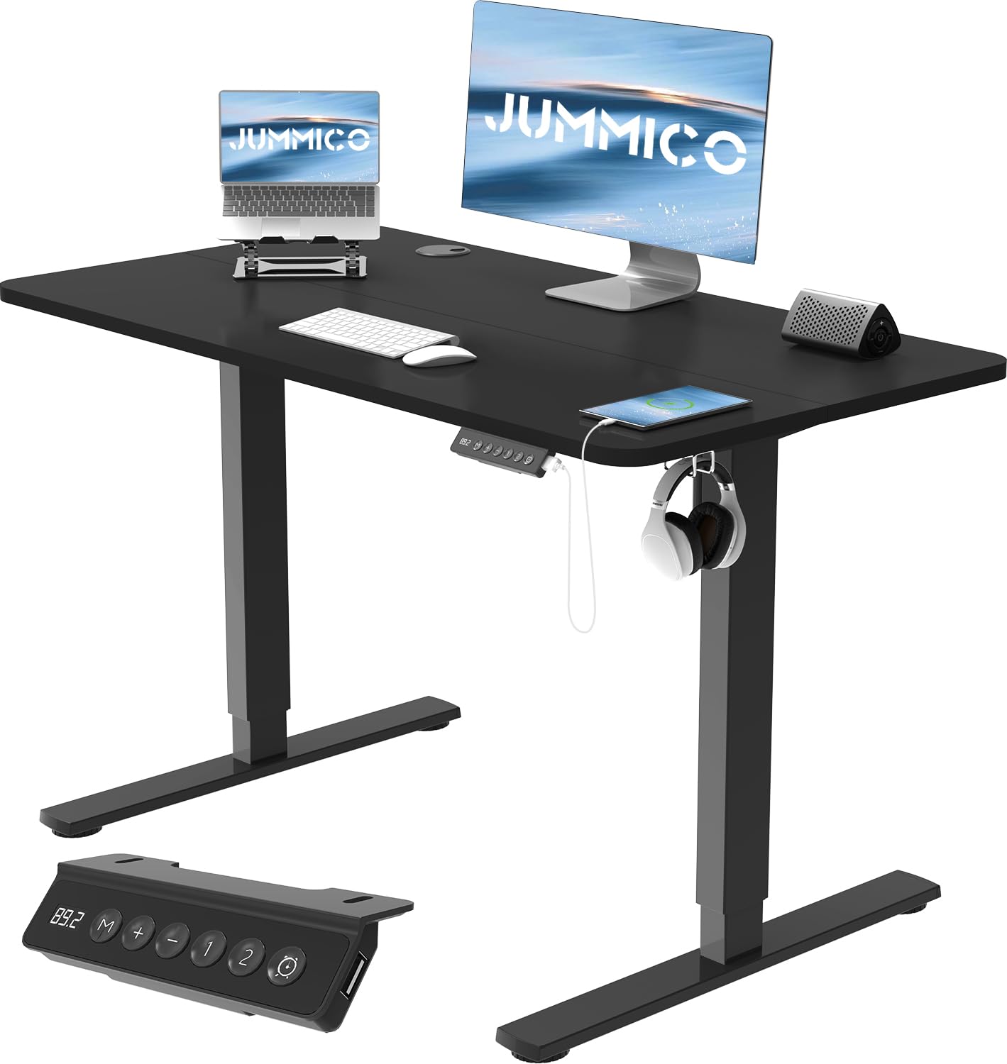 Mua JUMMICO Height Adjustable Electric Desk, 120 x 60 cm, Height ...