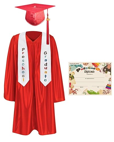 GraduationMall Preschool Graduation Cap Gown Stole Package with 2025 ...