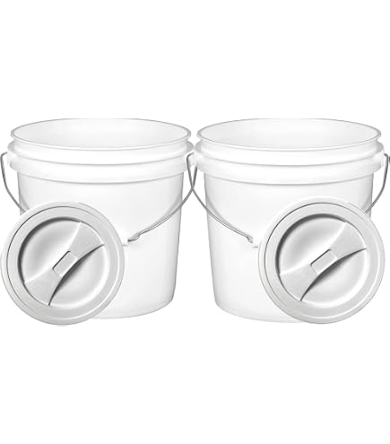2 Gallon Pails With Lids 3-Pack Food Grade Buckets With Lids - 2 Gallon ...