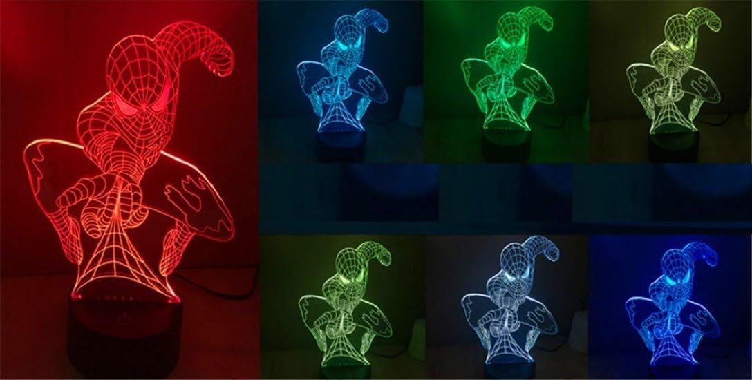 SmartEra® 3D Optical Illusion Spider-Man Panel Model Lighting Night ...