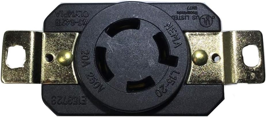 POWERTRONICS CONNECTIONS, NEMA L15-20R Locking Receptacle 250V, 20A ...