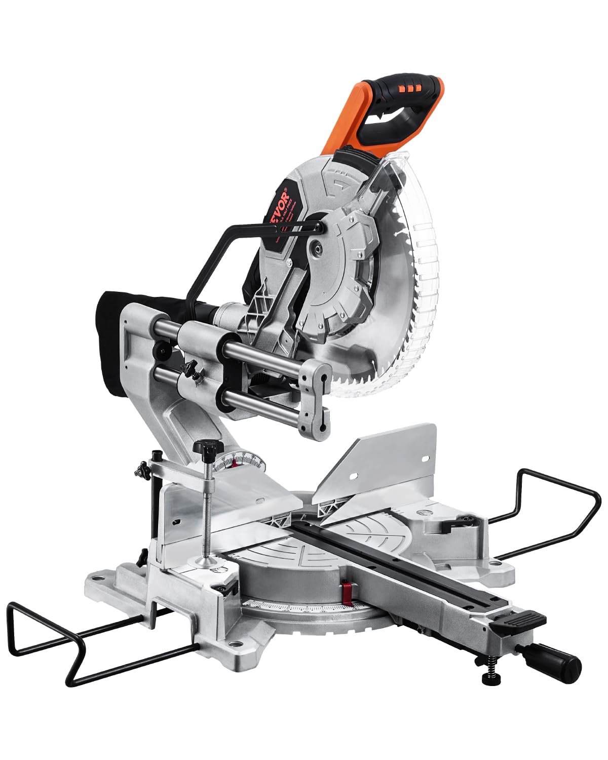 VEVOR Sliding Compound Miter Saw, 12-Inch Blade, 15 Amp Motor, 60-Tooth ...