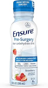Ensure Pre-Surgery, Clear Carbohydrate Drink, Strawberry, 10 FL OZ, 4 ...
