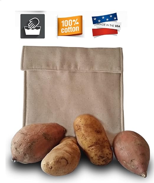 Amazon.com: Microwave Baked Potato Bag - 100% Cotton Made in USA ...