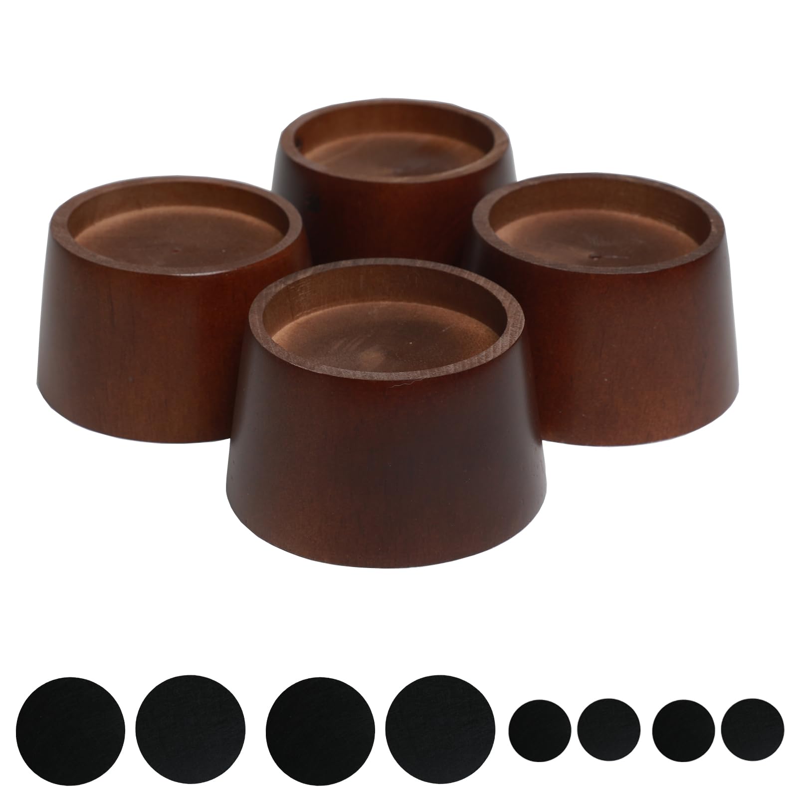 Txcucc Wooden Furniture Risers 2 Inch Tapered Bed Risers Set of 4 ...