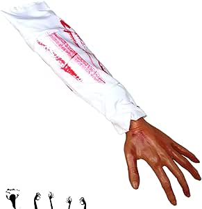Amazon.com: Kaliosy Halloween Blood Hands Fake Arm Hand Horror ...
