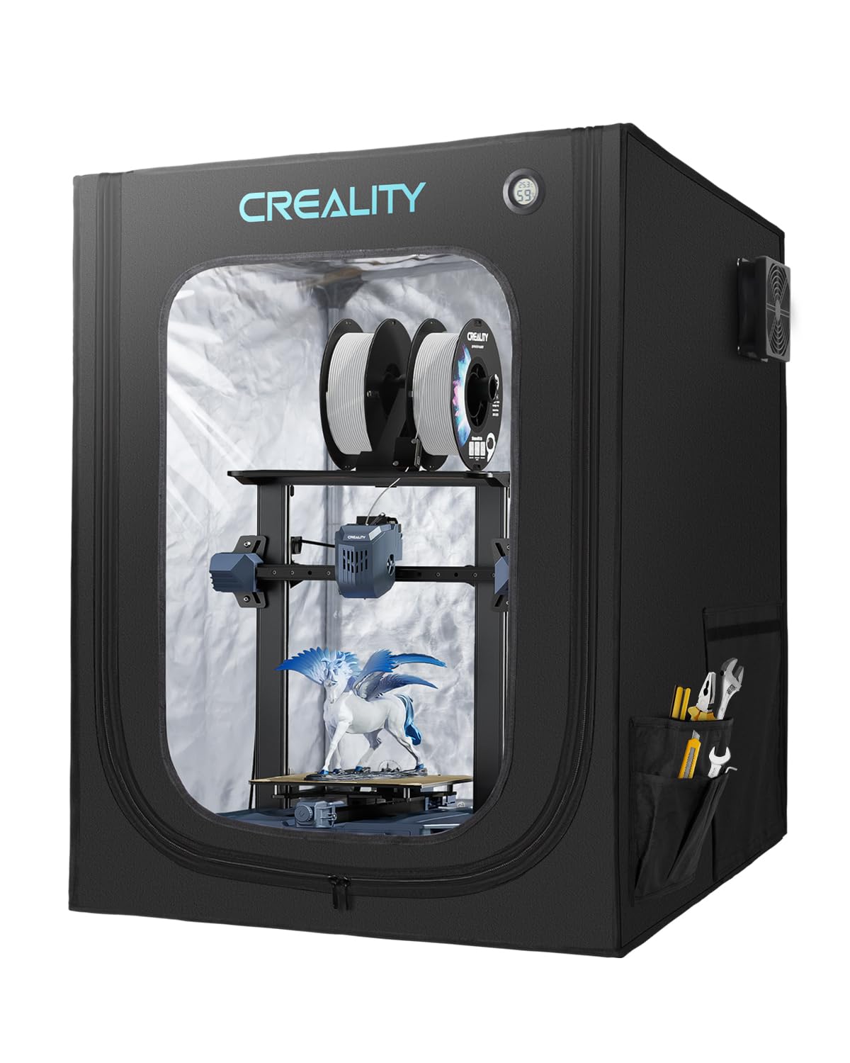 Creality Official 3D Printer Enclosure with Fan,Thermo-Hygrometer ...