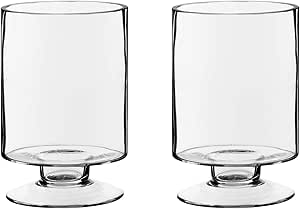 Amazon.com: CYS EXCEL Glass Hurricane Pillar Candle Holders (H:6" W:3.75", 2 PCS) | Multiple ...