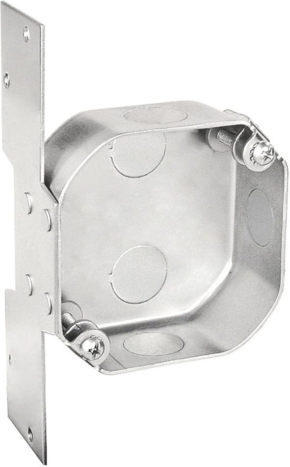 1 Pc, Weatherproof Outdoor 4 In. Octagon Fan Box, 1-1/2 In. Deep, (3) 1 ...