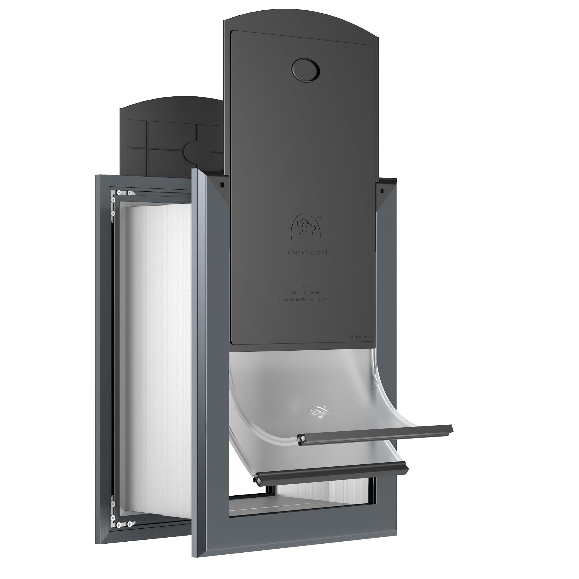 FreeStanding Dog Door for Wall, Extra Large Dog Door with Heavy Duty ...