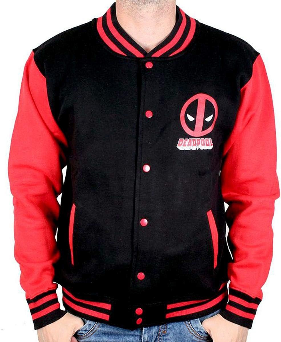 Deadpool Marvel Comics College Jacke Logo schwarz, rot, Bedruckt, 70% ...