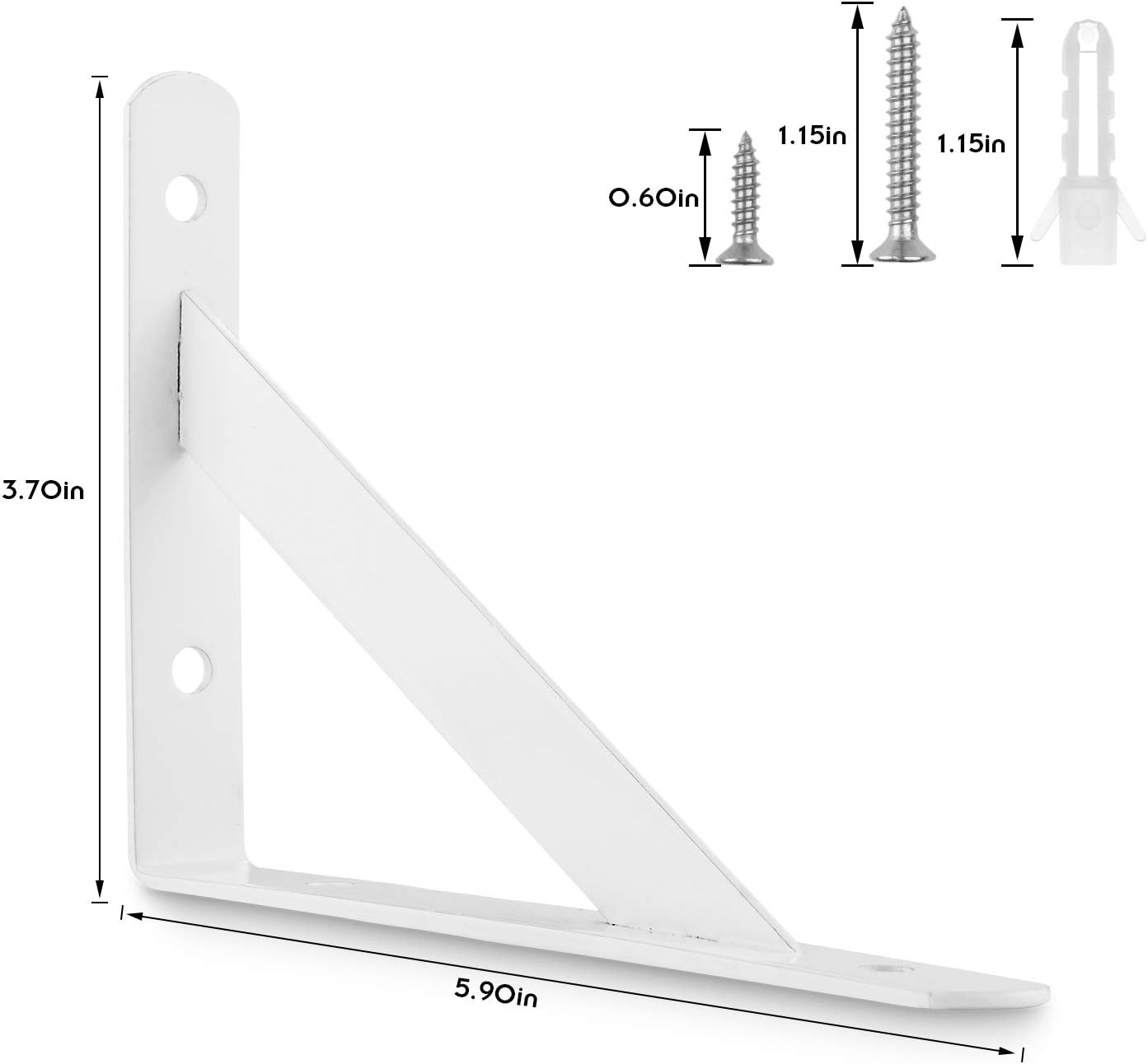 STARVAST 4 Pcs Heavy Duty Shelf Brackets, 150 x 95mm Floating Shelves ...