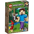 Amazon.com: LEGO Minecraft Steve BigFig with Parrot 21148 Building Kit ...