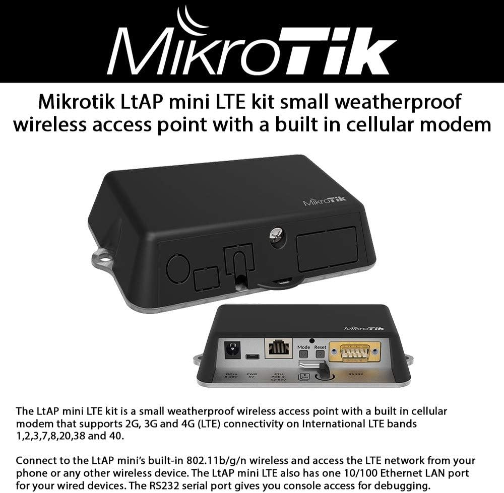 Amazon.com: Mikrotik LtAP Mini LTE kit Small Weatherproof Wireless ...