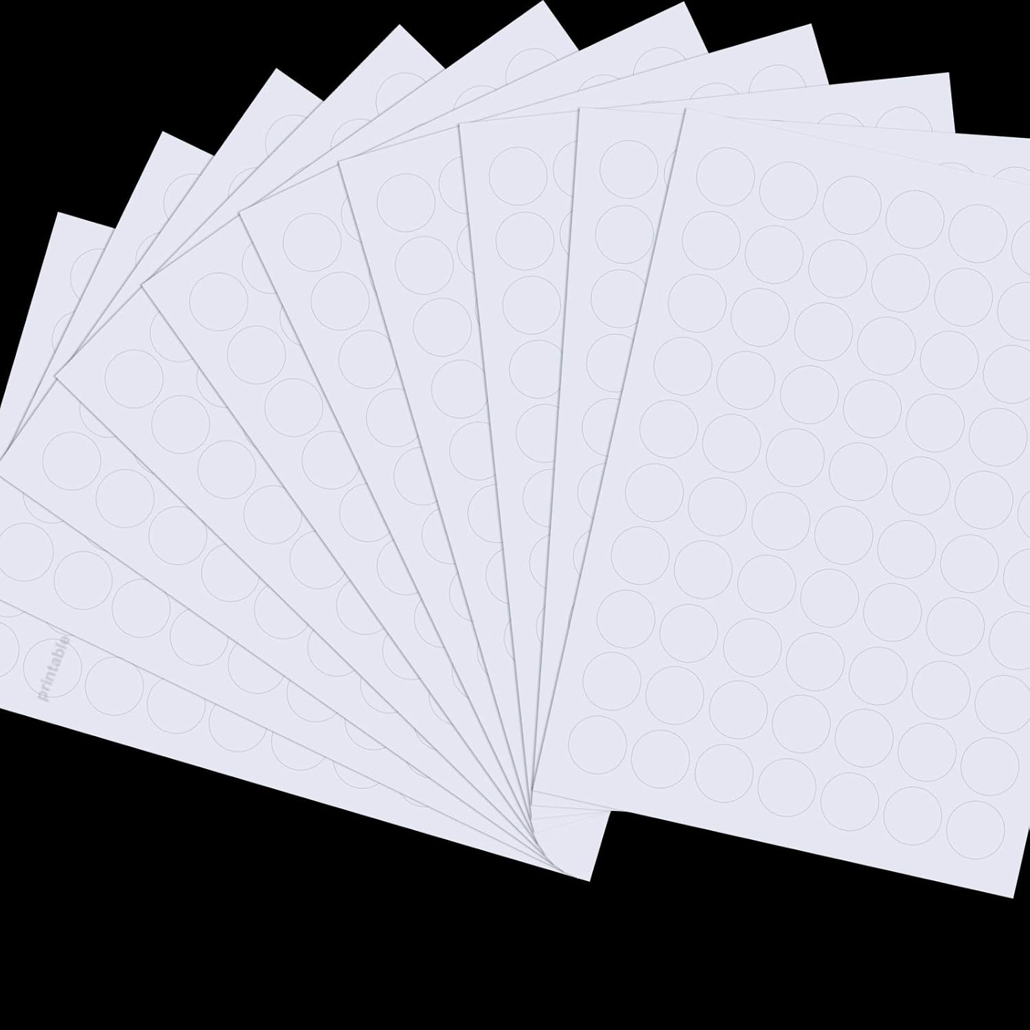 10 Sheets Printable Round Stickers A4 White Circular Stickers Pricing ...