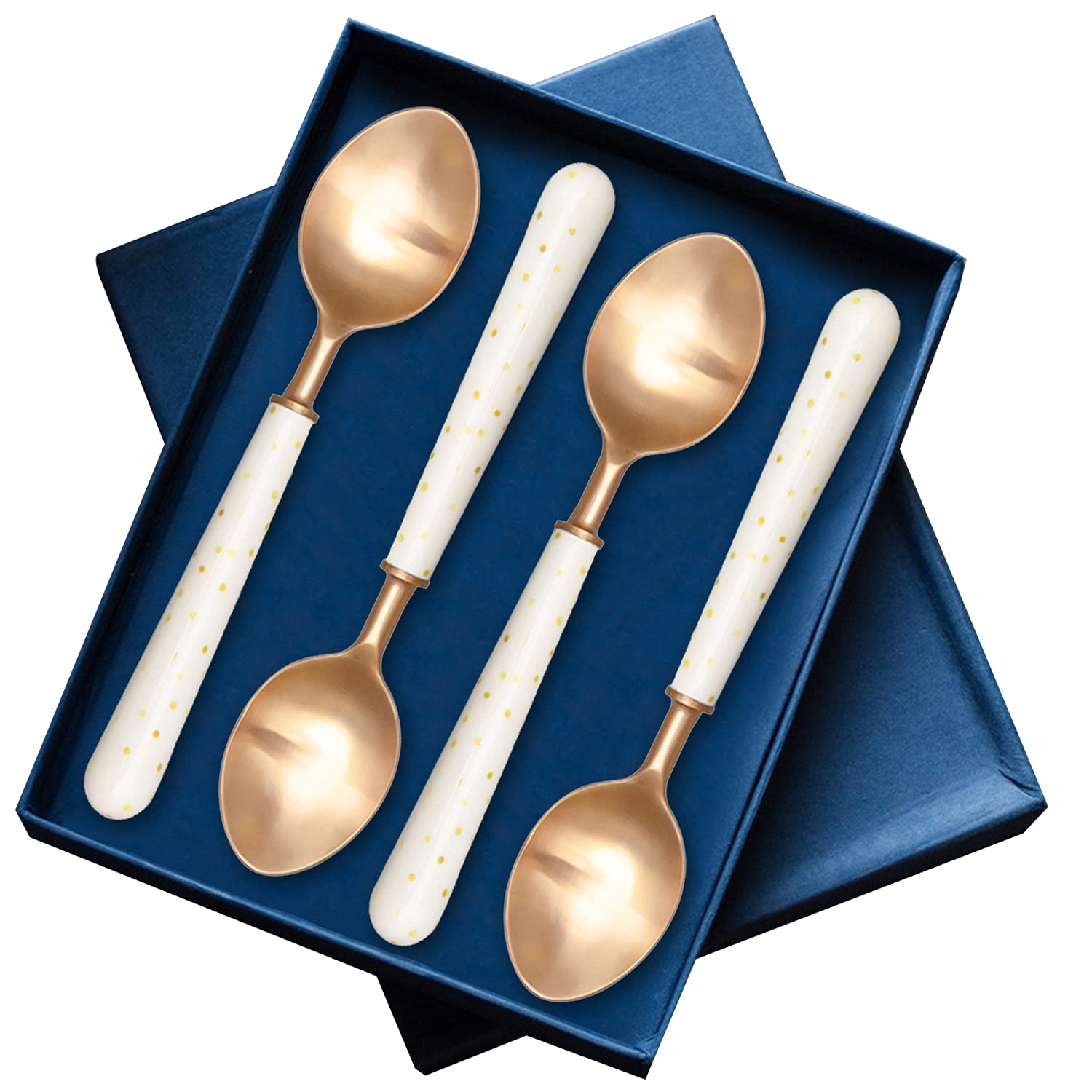 Nestroots Dinner Spoon Set (4 Piece) Flatware Stainless Steel Dinner ...