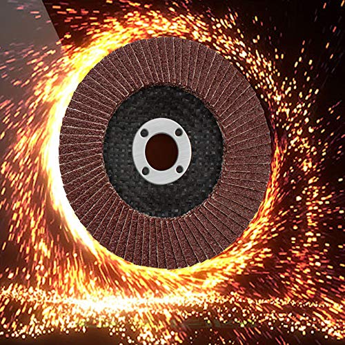 50 Pack 5" Aluminium Oxide Flap Disc Grinding Wheels Angle Grinder Discs, High Density Jumbo ...