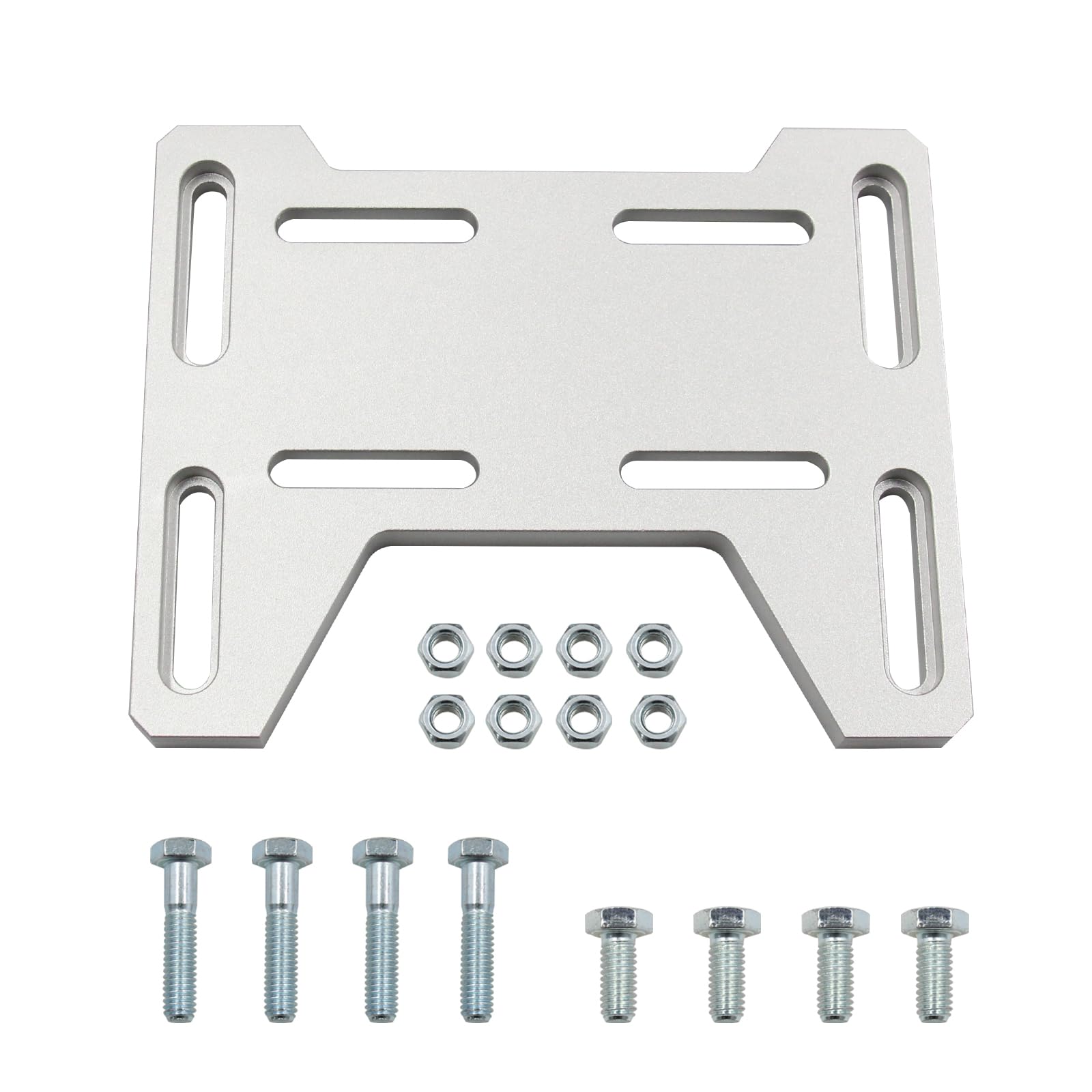 QGHAUC Adjustable Motor Engine Mount Adapter Bracket Plate Aluminum ...