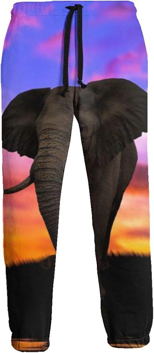 Pantalones de chándal holgados para hombre Silueta de elefantes ...
